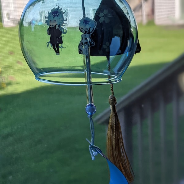 2 Pieces 8*7cm JAPANESE Style Traditional Glass Furin Wind Bell Wind ...