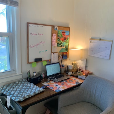 Groovy Floral Graphic Desk Mat, Desk Accessory, Vintage Workspace ...