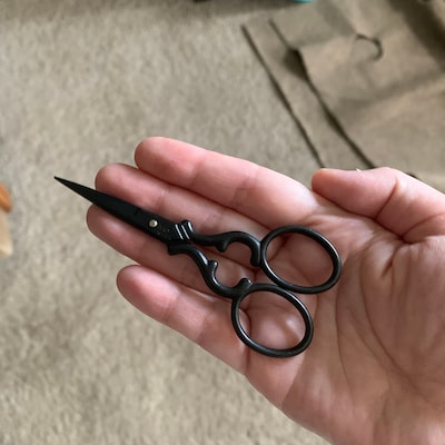 Beautiful 4 Black Oxide Victorian Embroidery Scissors - Etsy