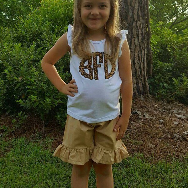 Uniform Navy, Khaki, and Black Ruffle Shorts Baby, Toddler, and Girls ...
