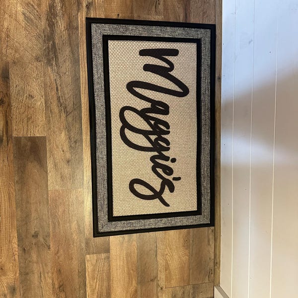 Extra Large Personalized Name Doormat,large Last Name Personalized Doormat,double Doormat,custom ...