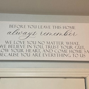 Before You Leave This Home Sign, Sign for Entryway - Etsy