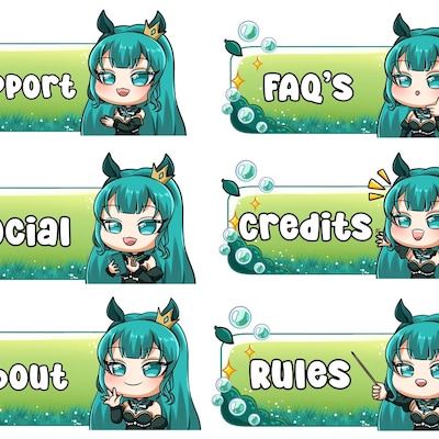 Custom Twitch Panels or Panel Twitch. Vtuber Panel, Pet Panel, Anime ...