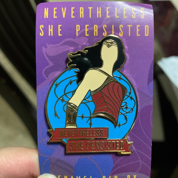 Nevertheless, She Persisted - Enamel Pin - Etsy
