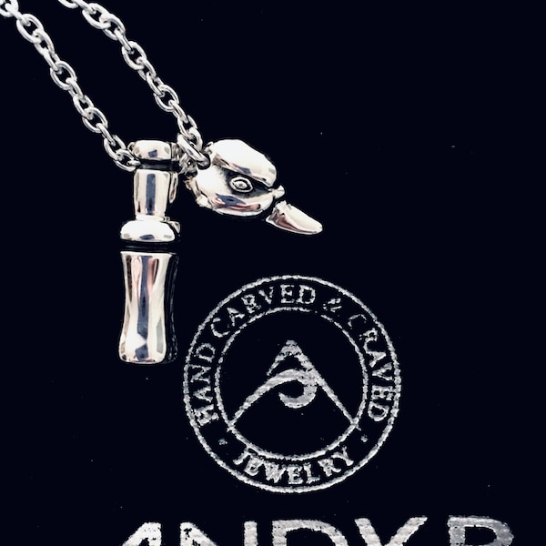 Silver Wood Duck Necklace, Duck Jewelry, Duck Pendant, Bird Necklace ...