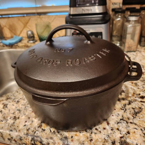 Rare 5 Star Wagner Cast Iron Hinged Double Skillet With Griddle Lid ...