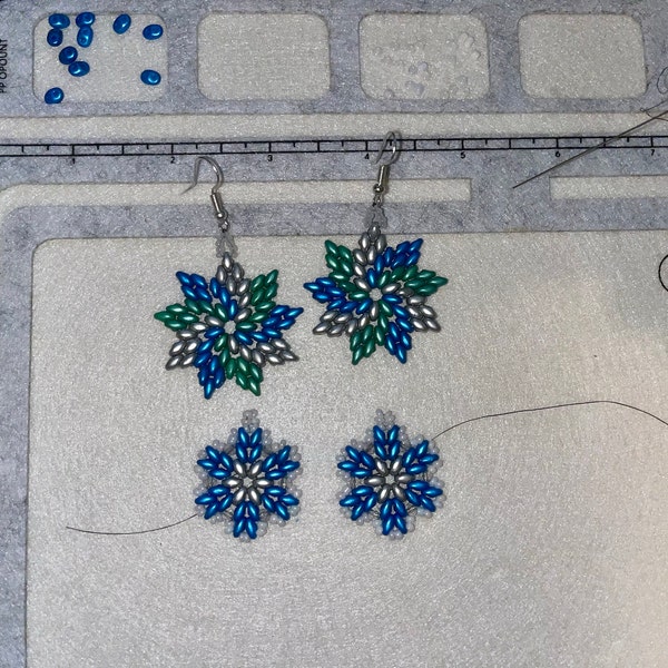 Right Angle Weave Beaded Earring Pattern - Beading Pattern - Beading ...