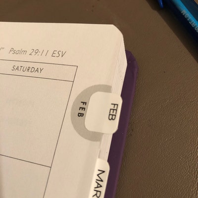 Mini Monthly Tab Planner Stickers: Attachable Month Divider Tabs ...