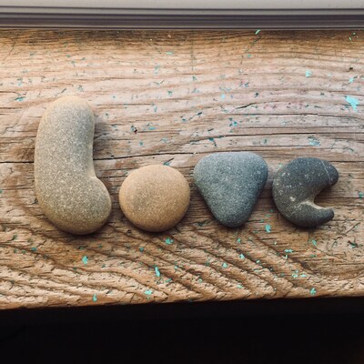 Ms. Pac-man Rock With Face Beach Stone With Face Beach Rock - Etsy