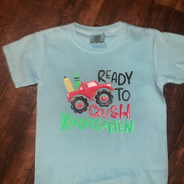 Ready to Crush Kindergarten Svg, Back to School Cut Files, Monster ...