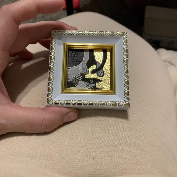 Robin Birds Oil Painting With Gold Leaf Framed 2x2 Gold Leaf Art Robin ...