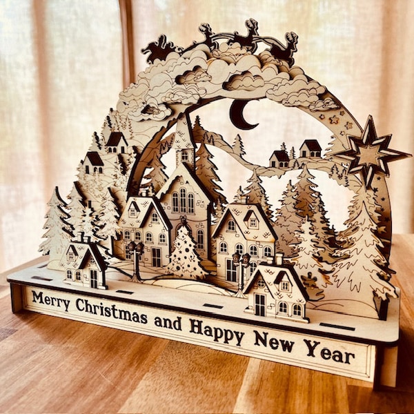 Christmas Arch - Laser Cutting File With Assembly Instruction in Vector ...