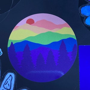 Subtle LGBTQ Flag Sticker Pride Sticker Rainbow Sticker Mountain ...