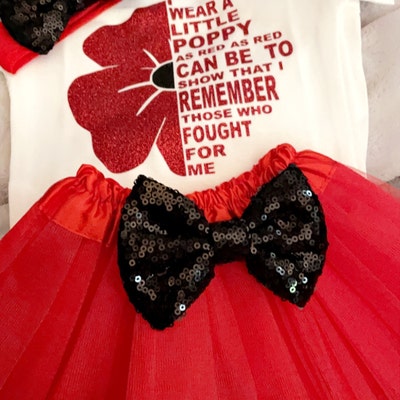 Memorial Day Poppy Poem Outfit First Memorial Day Girl Poppy Tutu ...