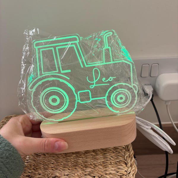 Personalised Tractor Night Light,nursery Decor,kids Gift,night Light ...