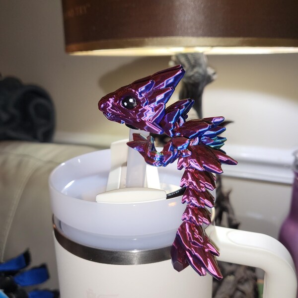 Black Chroma Style Gem Dragon 10mm Stanley Straw Topper 30oz 40oz - Etsy