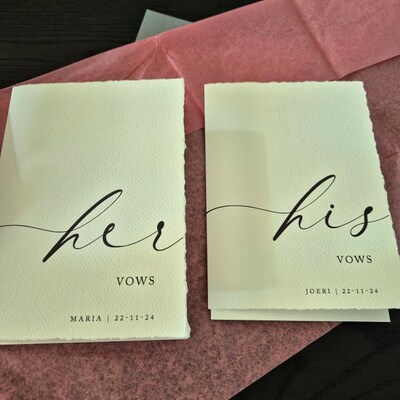 Personalized Vow Books Vow Books Set of 2 Wedding Vow Booklet Set Bride ...