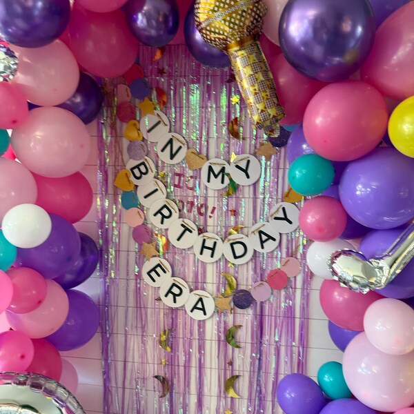 In My Birthday Era Banner Printable, Giant Friendship Bracelet Banner ...