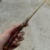 Hand Carved Beech Wand // Hand Carved Wand // Wizard Wand // Magic ...