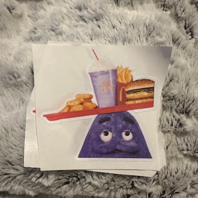 Grimace Birthday Sticker or Magnet - Etsy