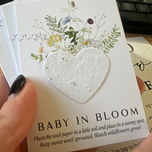 Grownotes™ Baby in Bloom, Baby Shower, Plantable Favors, for Guests ...