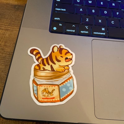 Vinyl Sticker Tiger Cub Jar - Etsy