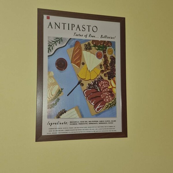 Italian Food Poster, Art Poster, Rome Travel Poster, Kitchen Poster ...