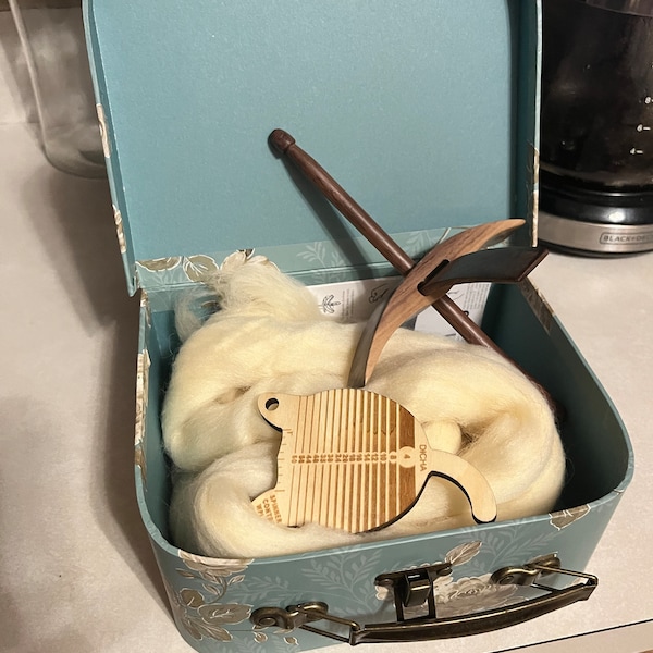 DICHA Black Walnut Double Wood Yarn Holder-advanced Metal Twirling ...