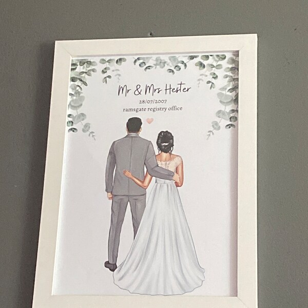 Personalised Wedding Gift for Couple,bride and Groom Custom Print ...