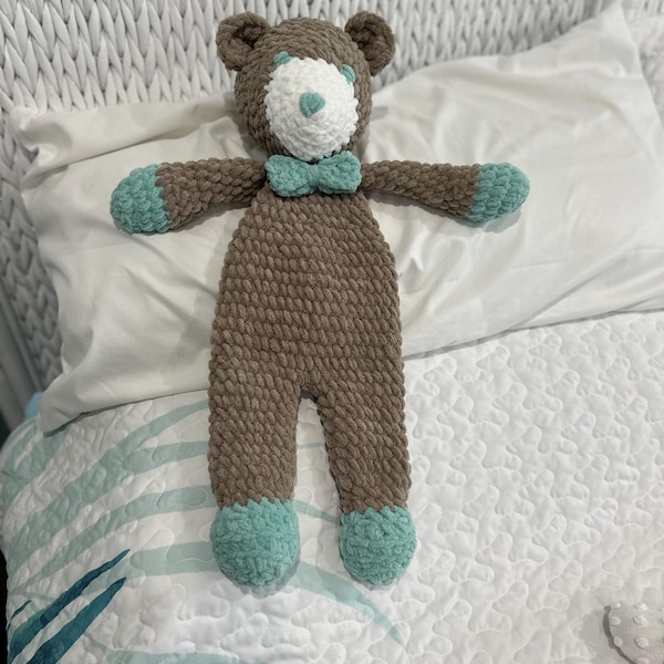 Bear Snuggler Crochet Pattern, Bear Lovey Pattern, Cuddle Toy ...