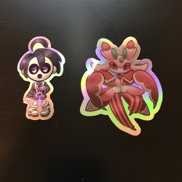 Cute Chandelure, Litwick, and Lampent Pokemon Holographic Sticker - Etsy