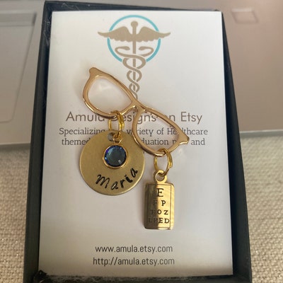 Gold Tone Optometrist Pin Ophthalmologist Gift Eyeglasses Pin Eye Chart ...