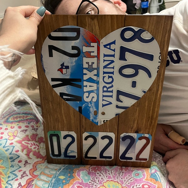 Personalized Any Year Anniversary License Plate Sign Choose Your States ...