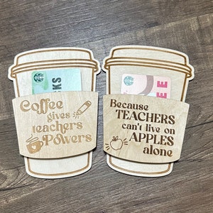 Teacher Gifts Gifts for A Teachers Teacher Gift Card Holder Coffee Gift ...