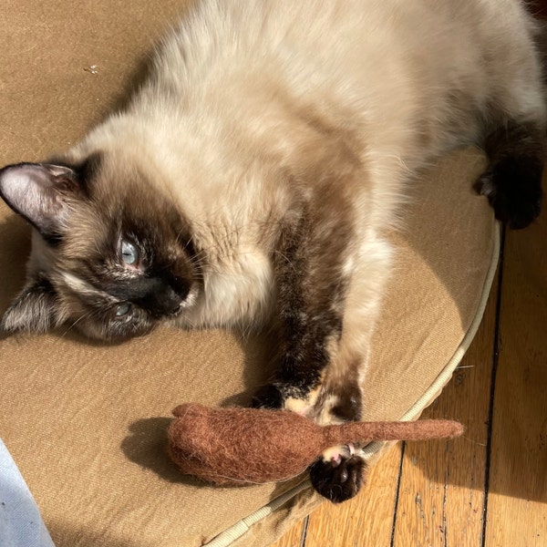 Wool Cat Toy Interactive Wool Mouse/ Kitten Toy/ Cat Toy Mouse/ Felted ...