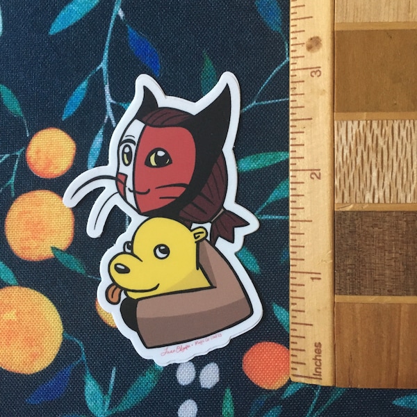 ENA and Shepherd Dog Vinyl Sticker Set - Web Cartoon Fan Art - Etsy