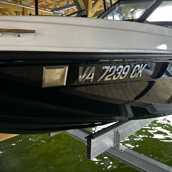 Boat Registration Numbers Domed Decals Stickers set Pontoon Emblem - Etsy