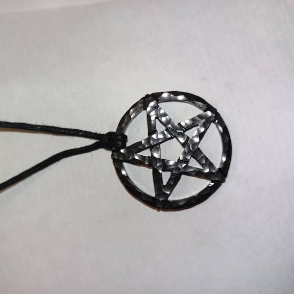 Forged Steel Black Metal Pentagram Pentacle Amulet, Sold With Jewelry ...
