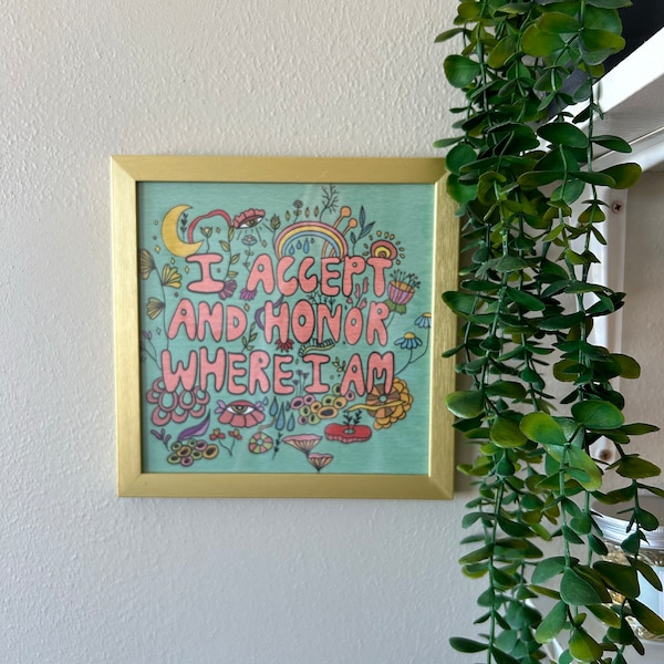 Mantra Art Print,positive Affirmation Print, Self Care Print, Mental ...