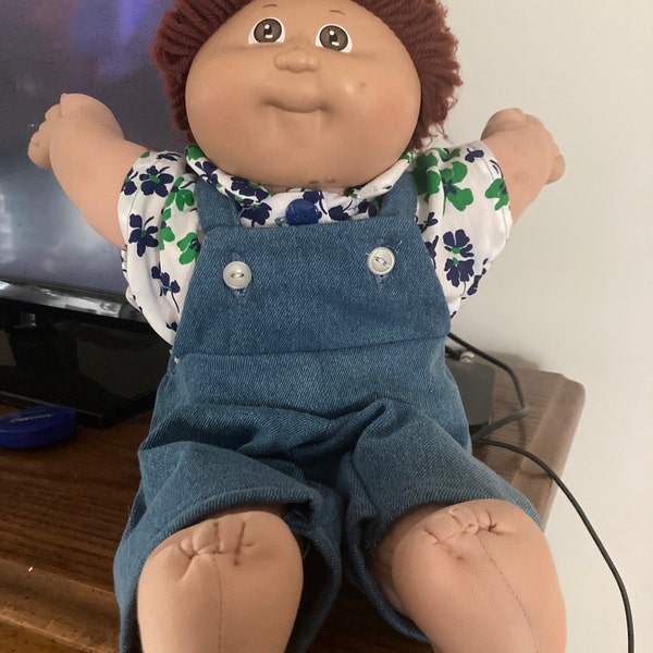 Two Piece Cotton Shirt and Overalls for Cabbage Patch Boy or Girl - Etsy