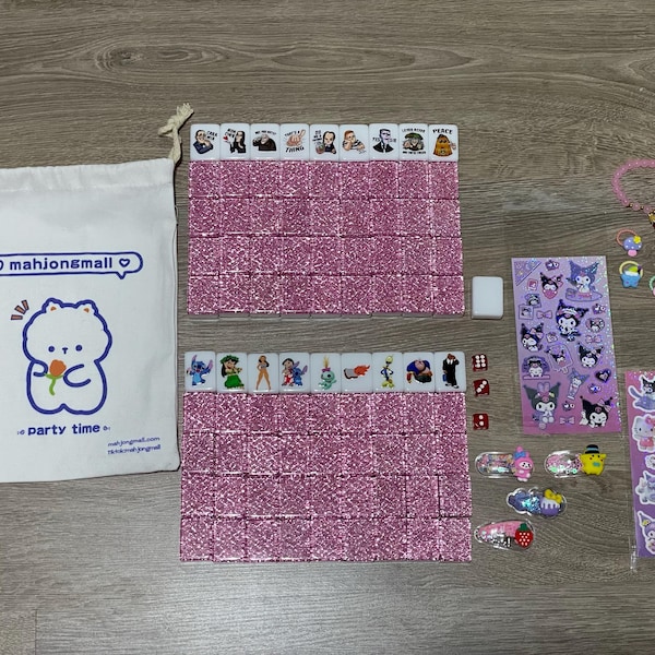 XL Seaside Escape Tile Game Diy Handmade Customized Mahjong Tiles Set ...