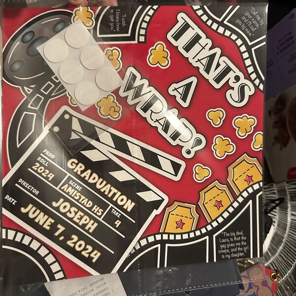 Custom Grad Cap Topper That's A Wrap Movie Theater Graduation Cap Film ...