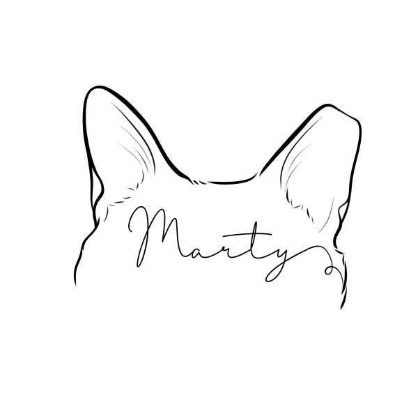 Custom Minimal Dog Tattoo, Custom Tattoo Design for Dog Memorial ...