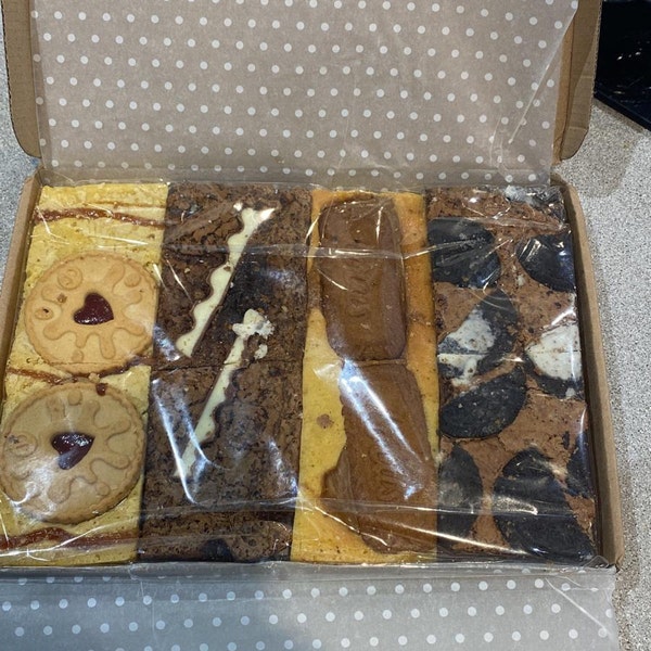 Letterbox Brownie/blondie Box Gift Box Vegetarian - Etsy