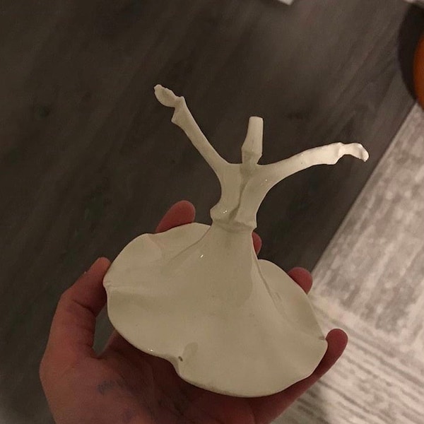 Whirling Dervish Figurine, Handmade Ceramic Sufi,mevlana Dance ...