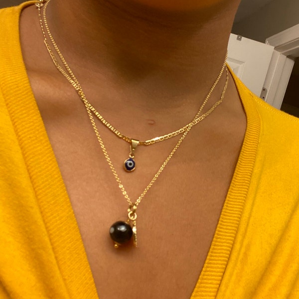 Conta Di Ojo Evil Eye Charm Chain Necklace - Etsy