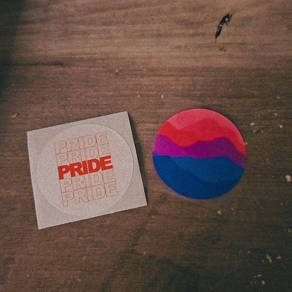 Subtle Bi Flag Sticker - Pride Sticker - Mountain Sticker - Laptop ...