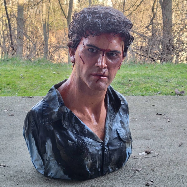 ASH - A Life-size Bust From Evil Dead II - Etsy