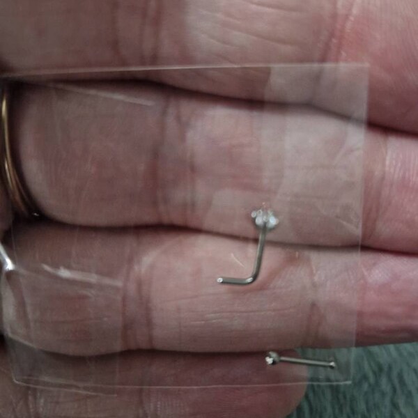 Floral Nose Stud, Nose Ring, Silver Nose Stud, Nose Piercing,20gauge ...