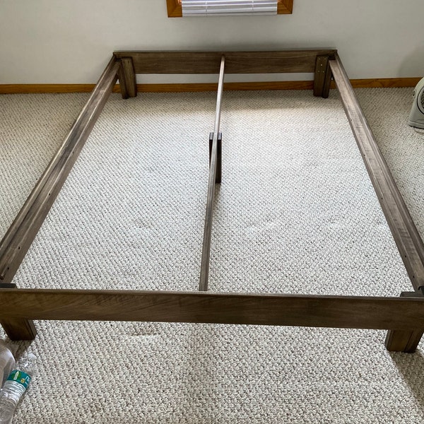 Hardwood Platform Bed Frame, Tool-free & Hardware-free Assembly - Etsy